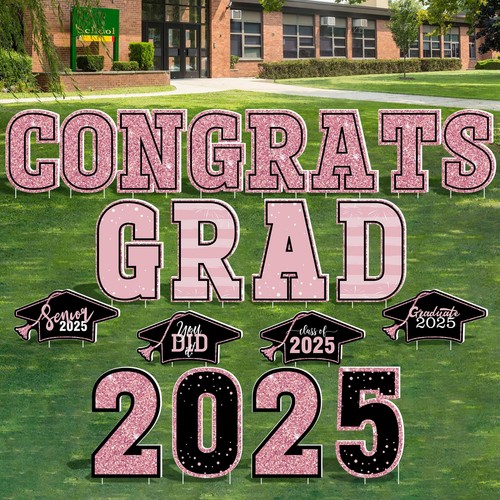 20 Pieces Graduation Yard Signs 2025 Class of 2025 Congrats Grad Yard ...
