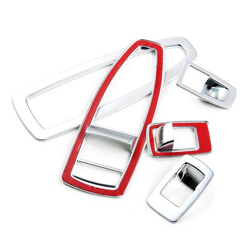 5Pcs ABS Matt Silver Chrome Door and Window Control Switch Panel Cover ...