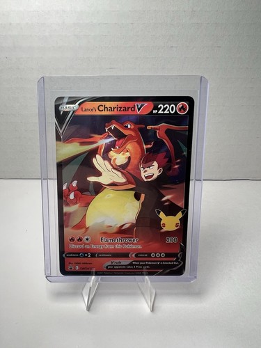 Pokémon TCG Lance’s Charizard V SWSH133 Black Star Promo Celebrations ...