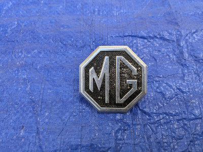 MG MGB MG Midget Black & Chrome Bumper Metal Badge Emblem | eBay