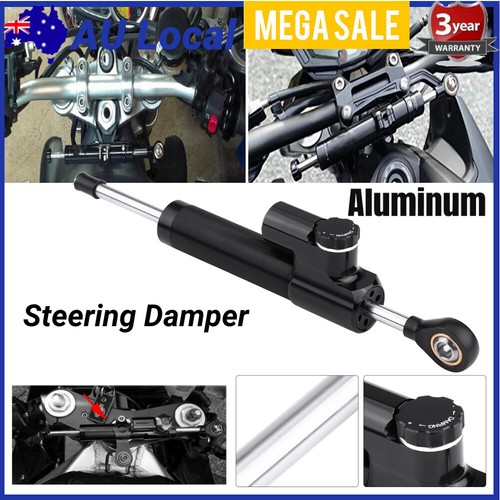 Universal Motorcycle Aluminum Steering Damper Stabilizer 260mm Linear ...
