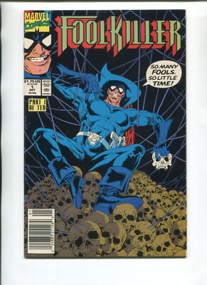 FOOLKILLER 1 VF++ RARE NEWSSTAND EDITION V1 MARVEL 1990! CLASSIC SKULL ...