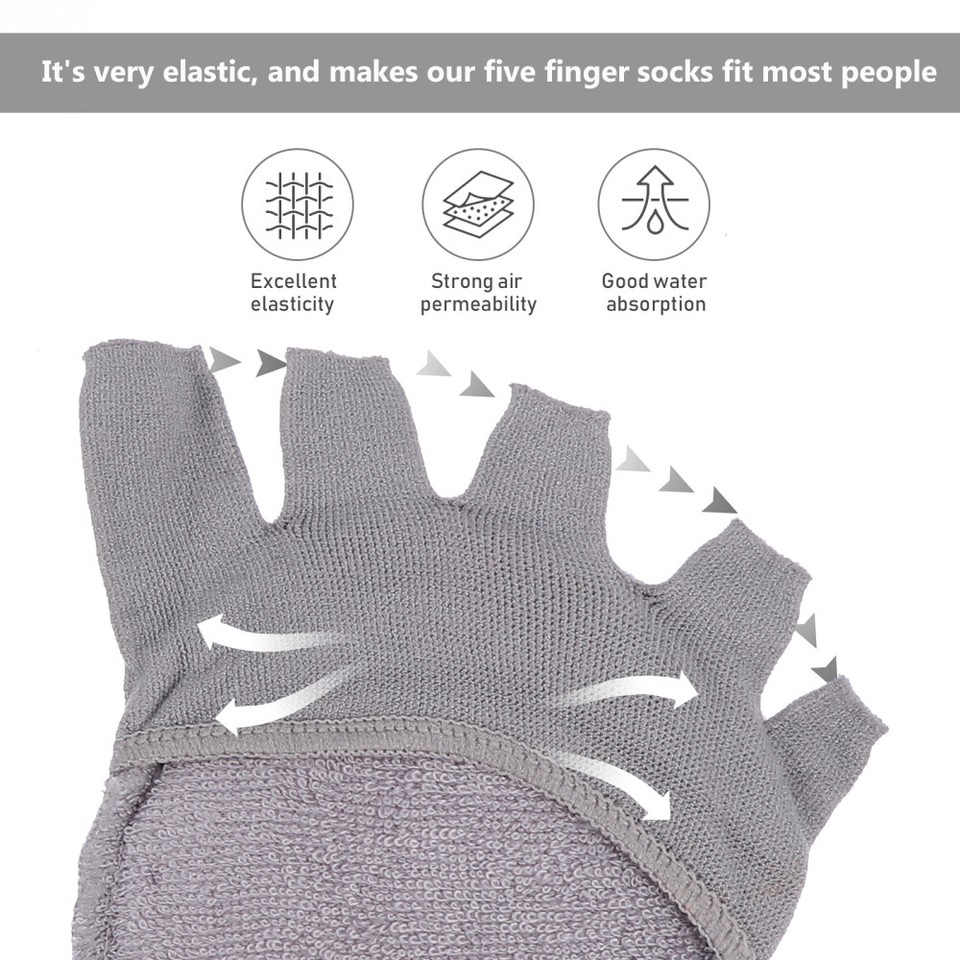 3 Pairs Toe Separators Cotton Elastic Socks Practical Full Shoe Heel ...