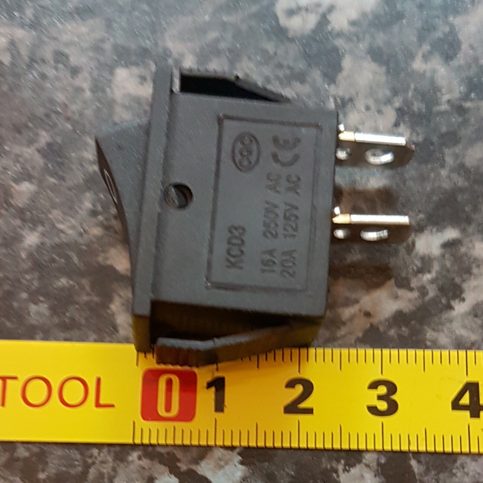 Black ON-OFF 2 Position SPST 2 Pin Snap in Rocker Switch 16A/250V 20A ...