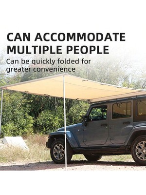 Spacious portable car tent for outdoor camping with large L-shaped ...