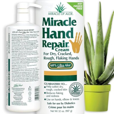 Miracle Hand Repair Cream 60% Aloe Vera 32 ounce with pump | eBay