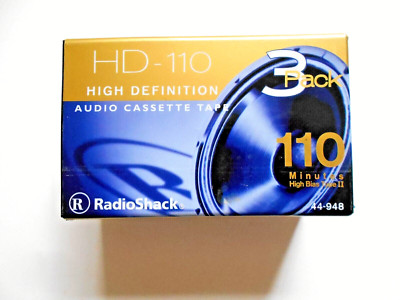 Radio Shack HD-110 High Definition Audio Cassette Tape No. 44-948 3 ...
