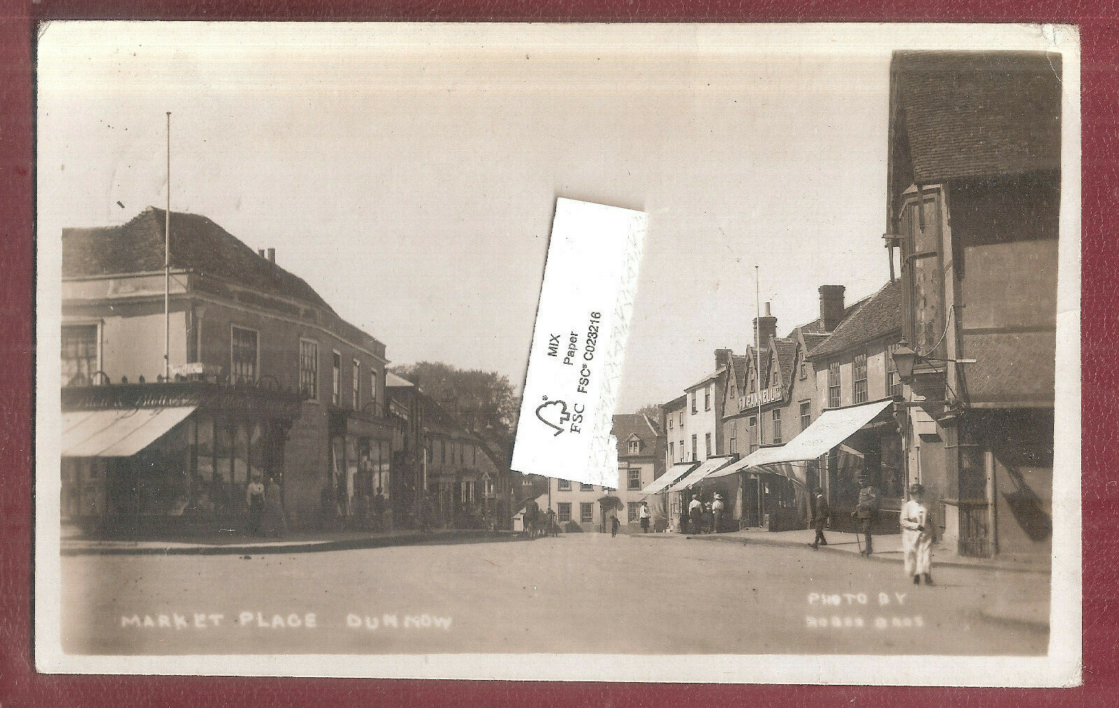 RP Dunmow Market Place Nr Bishop's Stortford and Braintree by ?? bros ...
