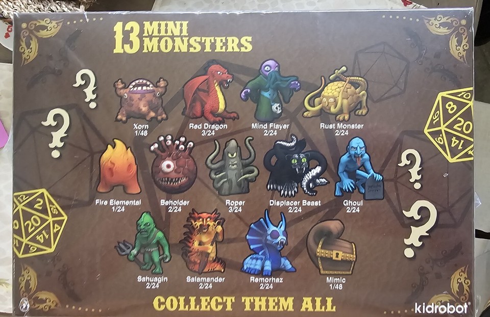 Dungeons & Dragons 1st Edition Monster Mini Series Sealed Display (24 ...