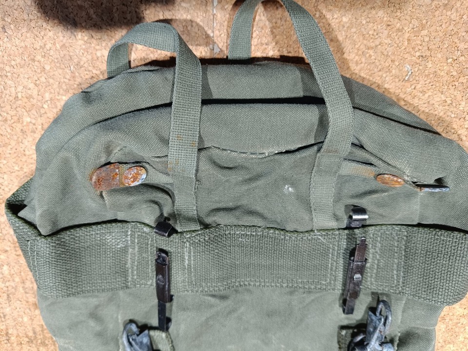 Vintage US MILITARY ARMY M71 TYPE MUSETTE FIELD CANVAS BAG BACK PACK ...
