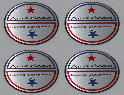 4 - AMERICAN RACING WHEEL RIM CENTER CAP STICKER LOGO 1-3/4" / 1.75 ...