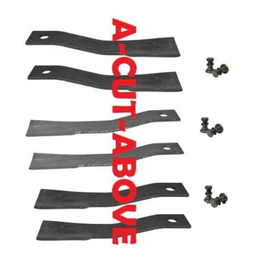 Set 6 blades/bolts for Bush Hog cutters 2315 2615 2615L 3715 - 7555 ...