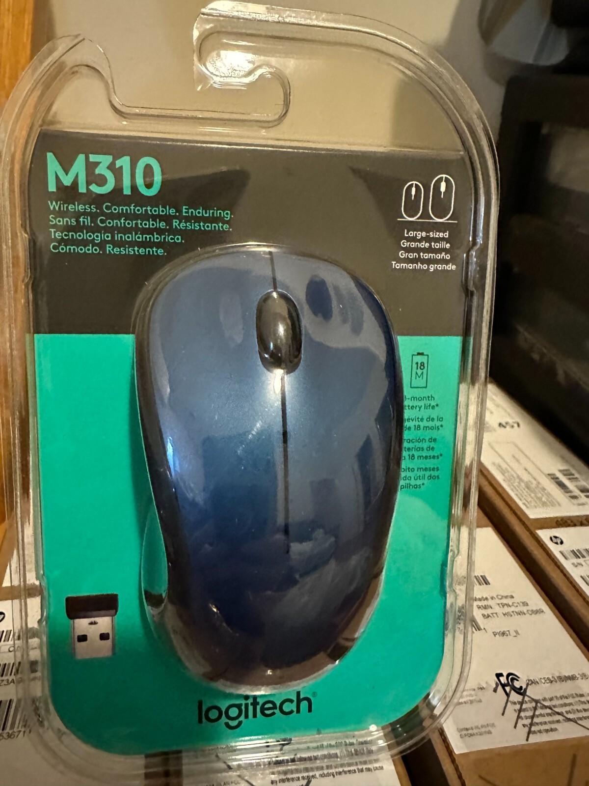 New Sealed Logitech M310 Wireless Optical Mouse - Peacock Blue (910 ...