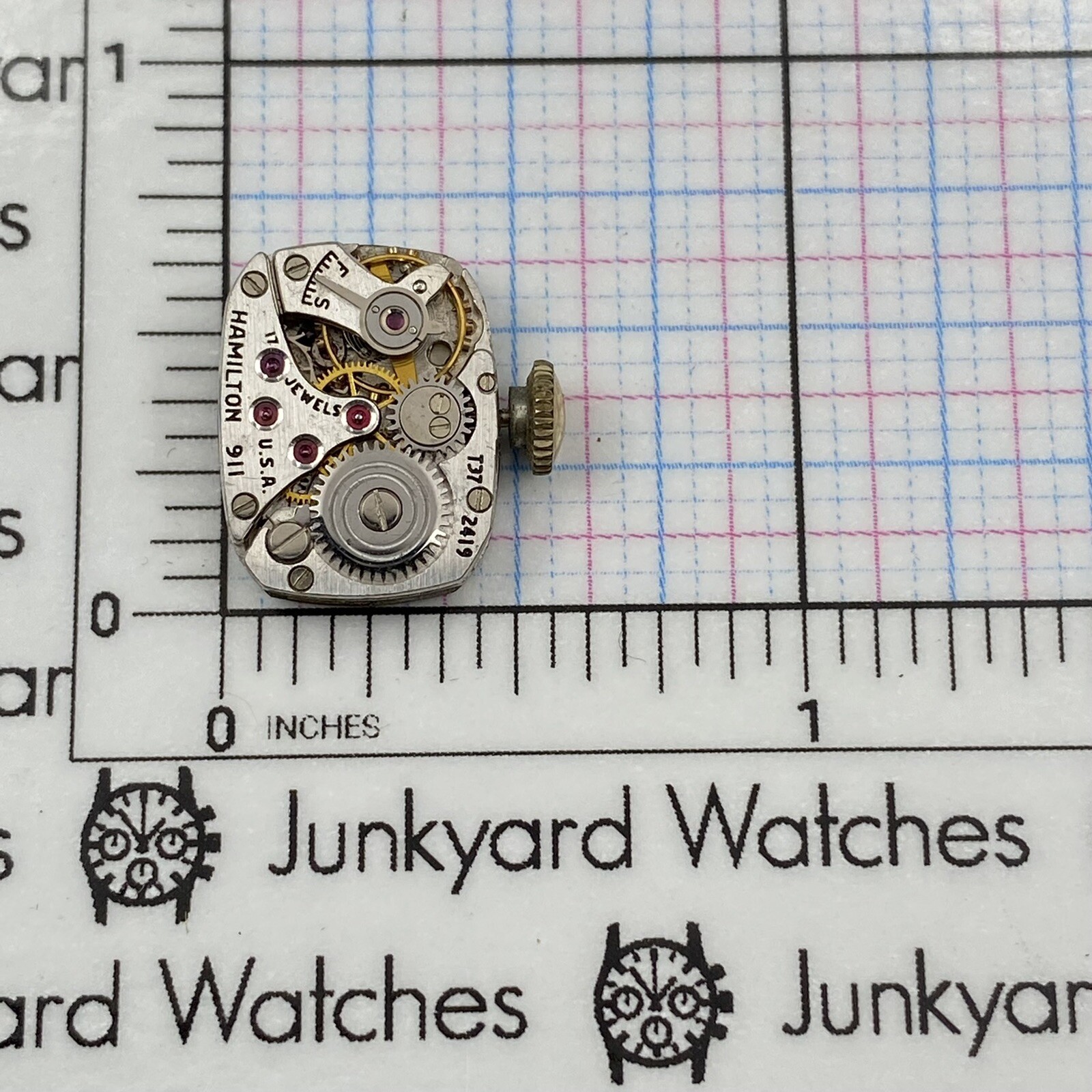 Vintage Hamilton 911 Watch Movements Repairs Parts Watchmaker 17 Jewels ...
