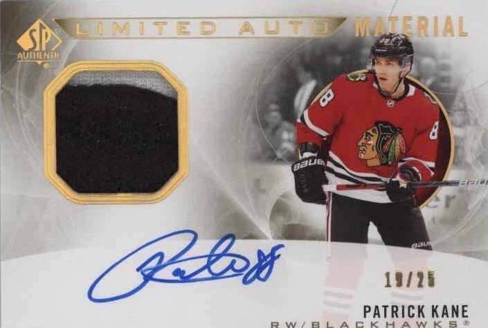 2020-21 SP Authentic - Limited Autograph Material Patrick Kane #LAM-PK ...
