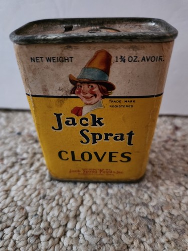 Vintage Jack Sprat 1 3/4oz Cloves Spice Tin/Cardboard! | eBay