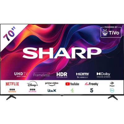 Sharp TV 4T-C70GK4245KB 70 Inch LED 4K Ultra HD Smart TV | eBay UK