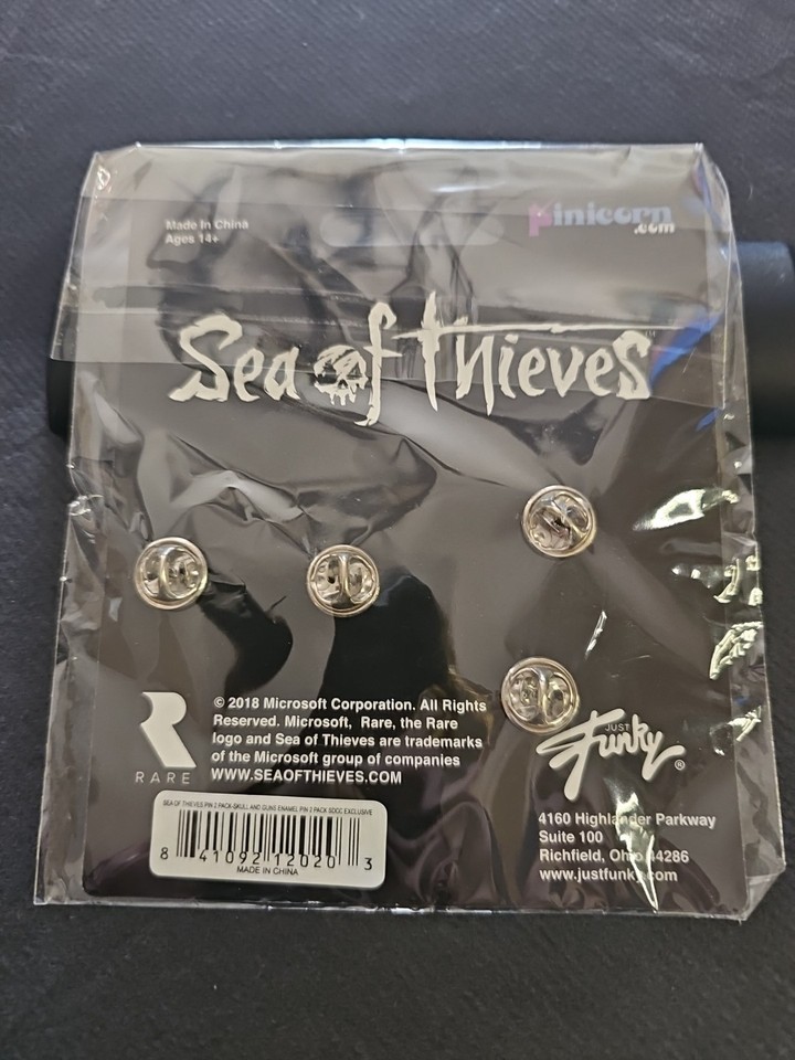 Sea of Thieves Skull & Gun Pins | Exclusive Just Funky Comic Con Pins ...