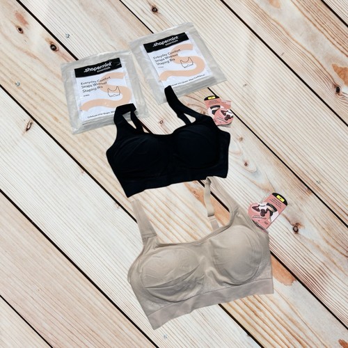 NWT Shapermint M chai & black everyday comfort straps wireless shaping ...