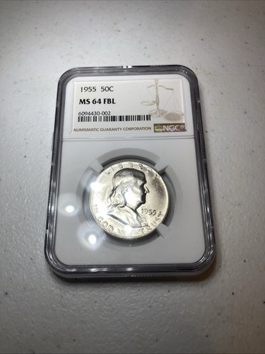 1955 Franklin Half Dollar NGC MS64FBL Full Bell Lines! | eBay
