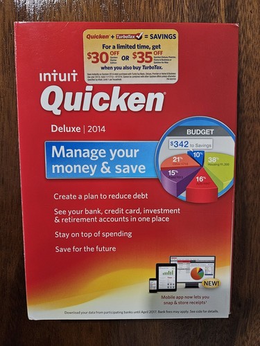 New Intuit Quicken Deluxe 2014 for Windows XP SP3 & above/Vista SP1/7/8 ...