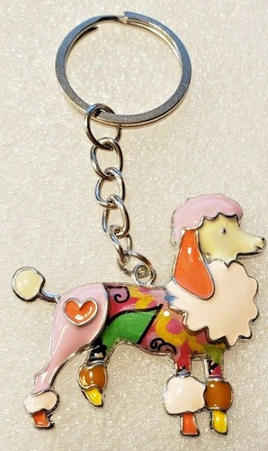 Poodle Dog Key Ring Keychain Multicolor Enamel Alloy Jewelry | eBay