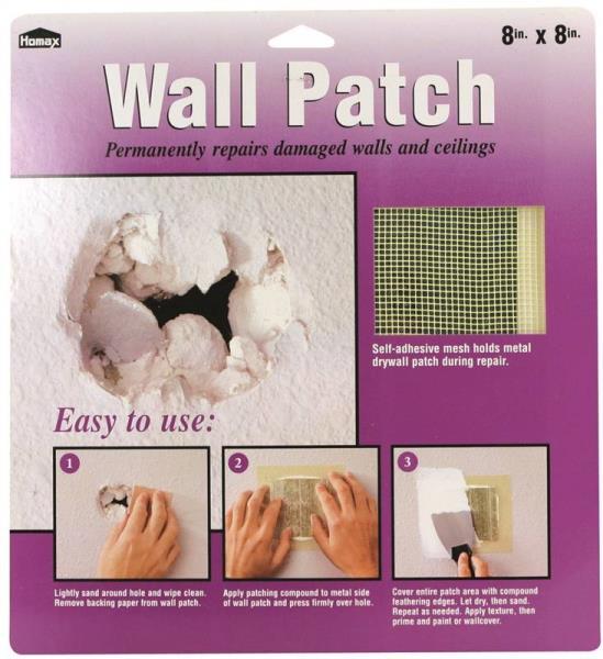 NEW HOMAX 5508 FIBERGLASS DRYWALL WALL PEEL STICK REPAIR PATCH 8 X 8 ...