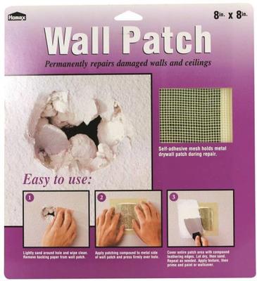 NEW HOMAX 5508 FIBERGLASS DRYWALL WALL PEEL STICK REPAIR PATCH 8 X 8 ...