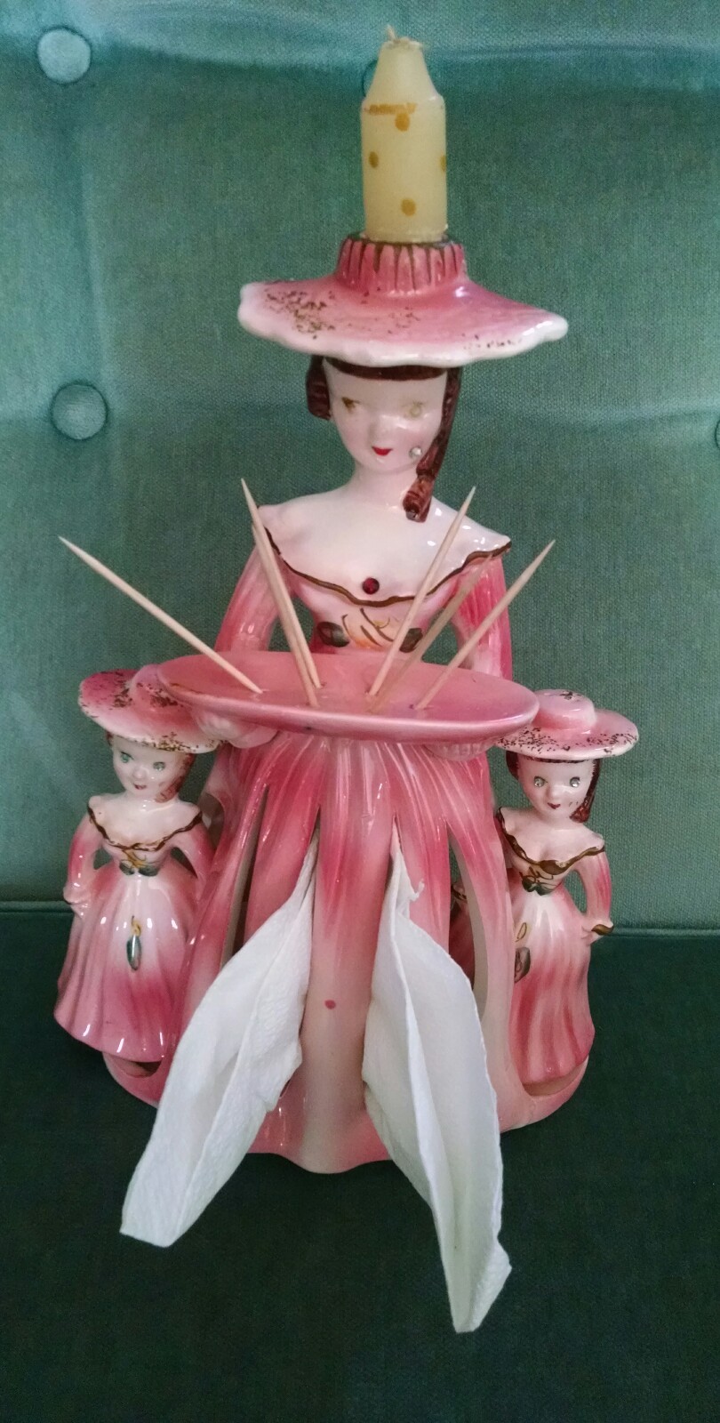 RARE Vntg Kreiss & Co. Jeweled Toothpick, Napkin Lady & Salt & Pepper ...