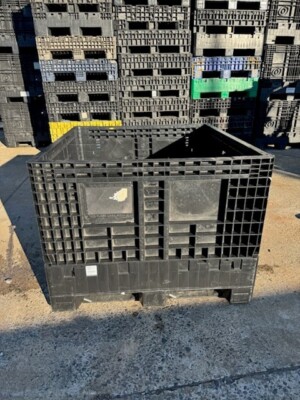 HEAVY DUTY COLLAPSIBLE BULK CONTAINER TOTE CRATE PALLET 48''X 44.5''X ...