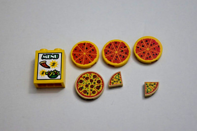 Lego Food Lot Minifigure Accessories Piza Slice Menu Sticker City ...