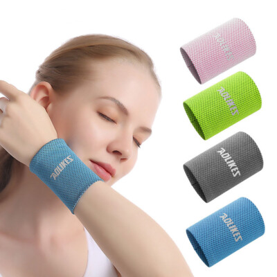 Wrist Brace Support Ice Cooling Tennis Wristband Wrap Sport Sweatband ...