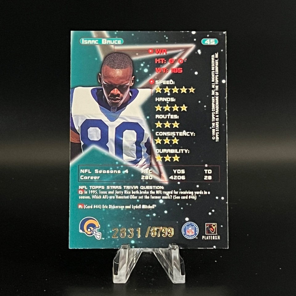 Isaac Bruce 1998 Topps NFL Stars Red #45 Rams NFL HOF RARE LOOK!! | eBay