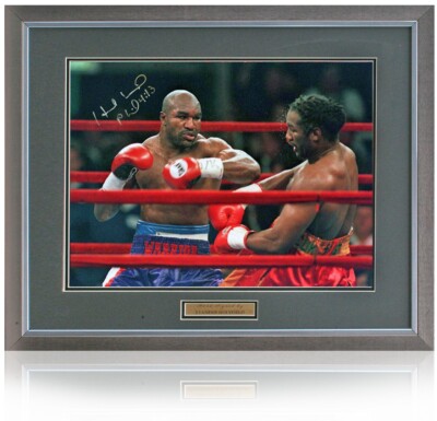 Evander Holyfield Boxing Legend Hand Signed 16x12'' Photograph AFTAL ...