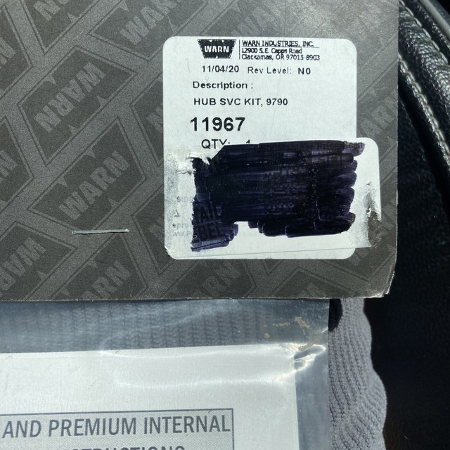 Locking Hub Service Kit-Base Warn 11967 for sale online | eBay