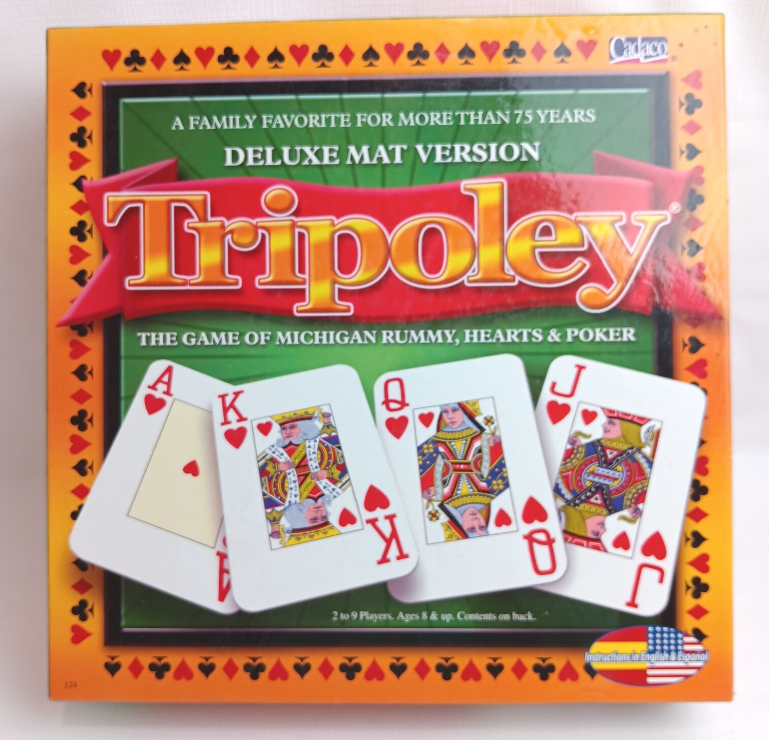 Tripoley Deluxe Mat Version Board Game Michigan Rummy Complete With ...