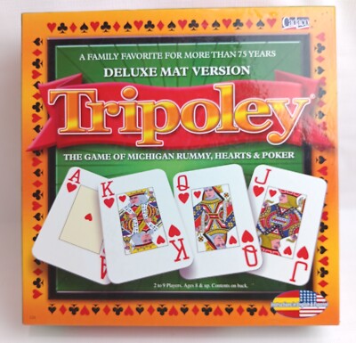 Tripoley Deluxe Mat Version Board Game Michigan Rummy Complete With ...
