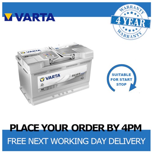 Varta A6 AGM Car Battery 12V Silver Dynamic 4 Yr Warranty Type 115 ...
