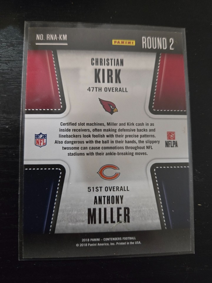 2018 Contenders Round Numbers Gold # /49 Anthony Miller Christian Kirk ...