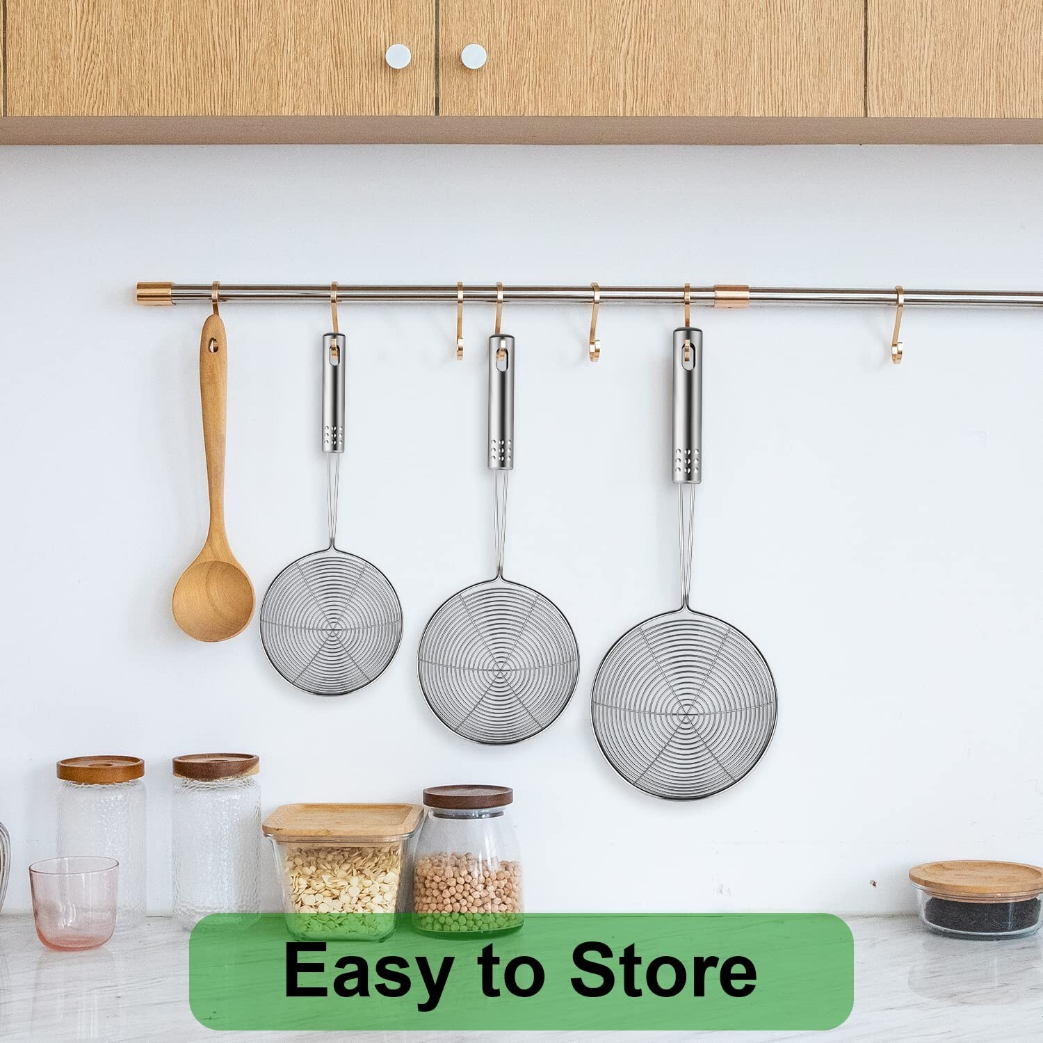 Swify Set of 3 Asian Strainer Ladle Stainless Steel Wire Skimmer Spoon ...