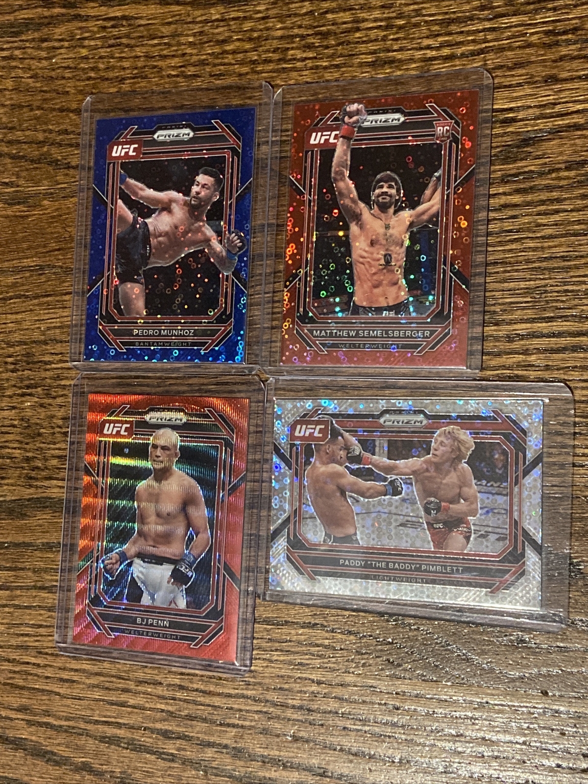 Lot Of 4 UFC Cards- Pedro Munhoz, Paddy Pimblett, Matthew Semelsberger ...