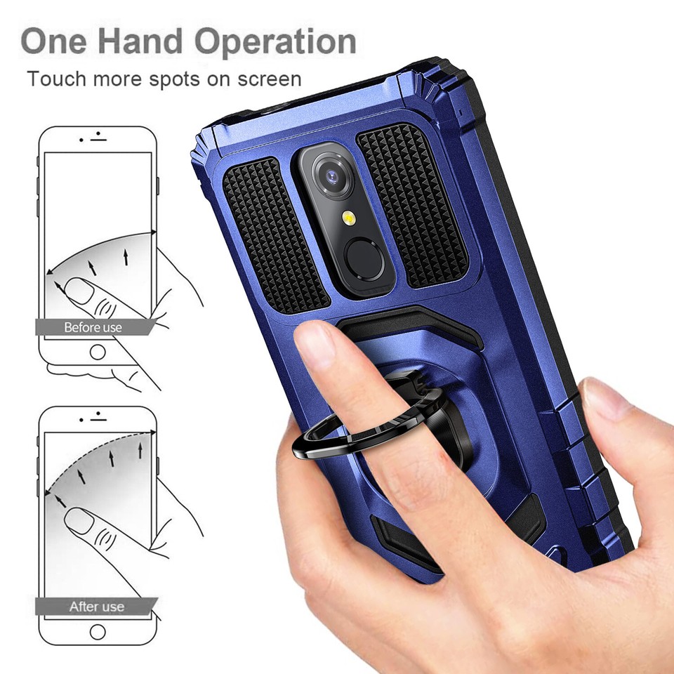 For Iris Connect (SH4650) Case Ring Stand Phone Cover + Tempered Glass ...