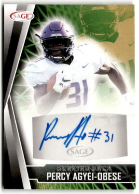2022 Sage Low Series Autograph Black #A-PAO Percy Agyei-Obese NM-MT ...