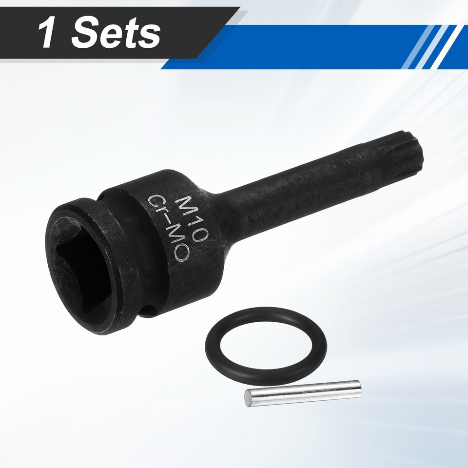 1/2" Drive M10 Triple Square Impact Spline Bit Socket 10mm CR-MO Steel ...