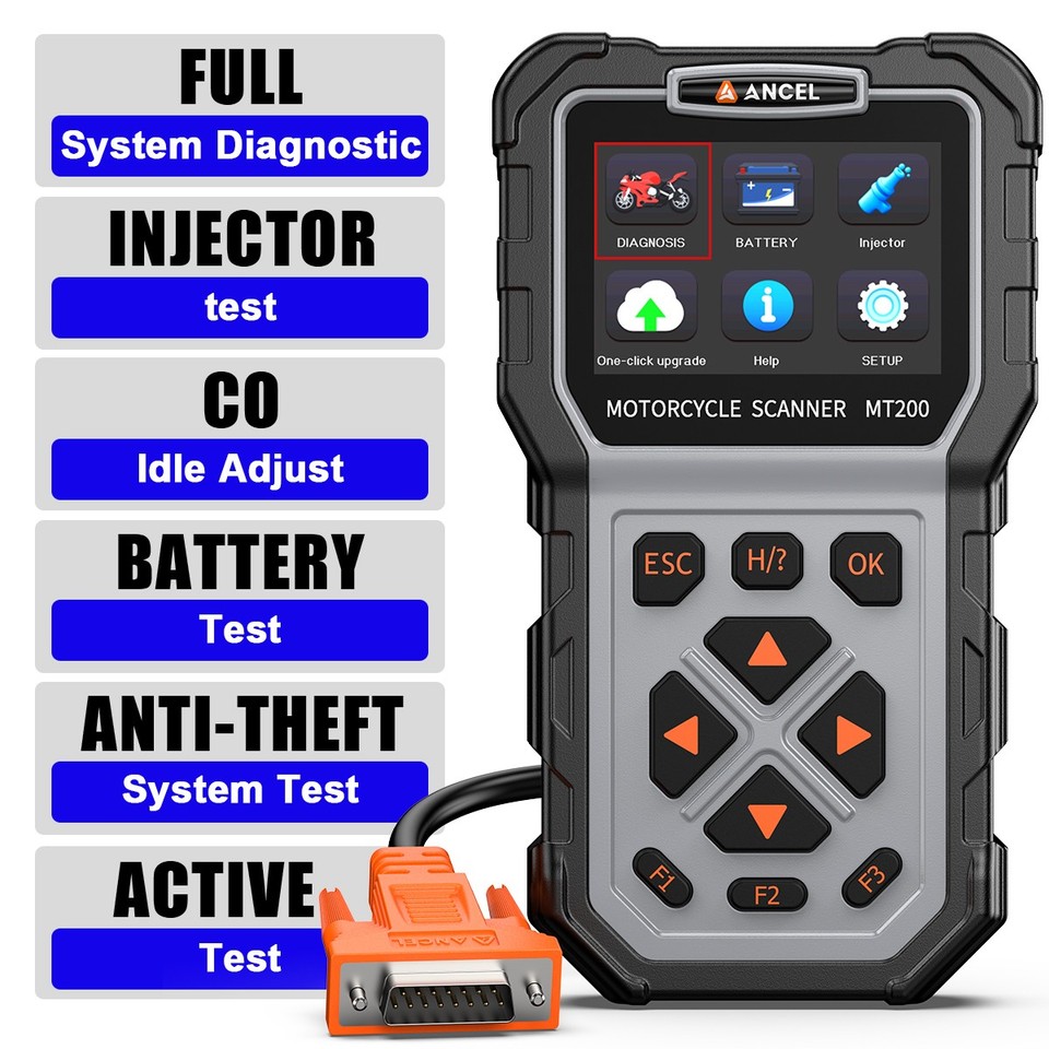 Motorcycle Scanner Full System Battery Test ATV KTM Snowmobile OBD2 ...