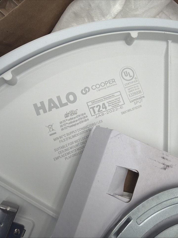 Halo 18in Round 3000K Canless Recessed LED Direct Mount Kit Ultra Thin ...