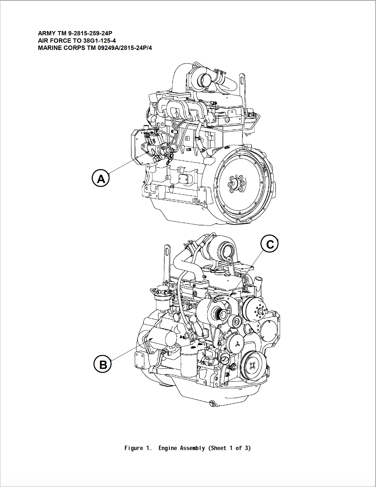 120 Page JOHN DEERE DIESEL ENGINE 4045TF 4 CYLINDER 4.5 L Repair Parts ...