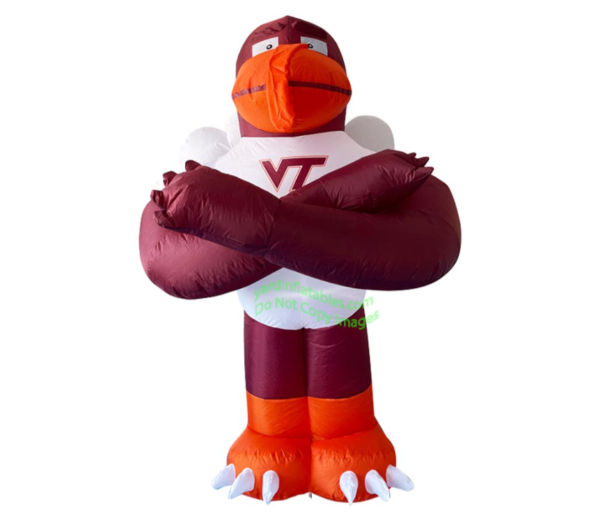 7' Air Blown LED Self-Inflatable NCAA Virginia Tech Hokie Bird Mascot ...