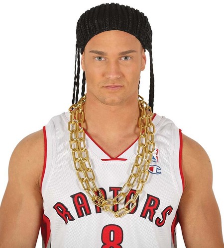 Mr T Gold Necklace A Team 80's Bling Gangster Rapper Fancy Dress BA ...