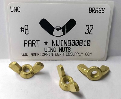 #8-32 Wing Nuts Solid Brass (10) | eBay